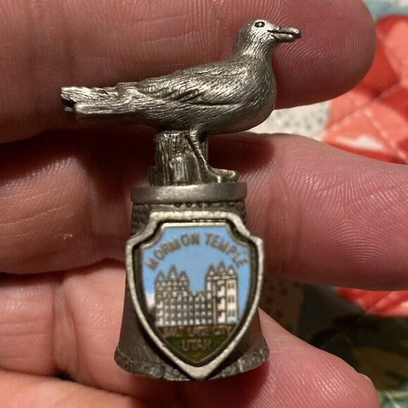 Unbranded | Art | Vintage Pewter Metal Mormon Temple Utah Dove Souvenir ...